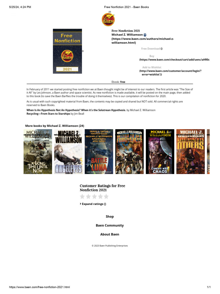 Free Nonfiction 2021 - Baen Books | PDF | Baen Books