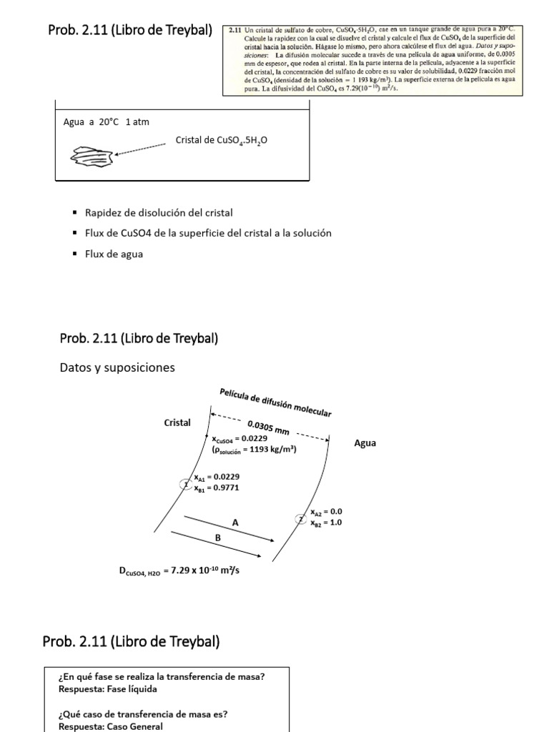 1 Prob Explicados DM (Prob 2.10 y 2.11 Treybal) 30-08-23 | PDF | Fases ...