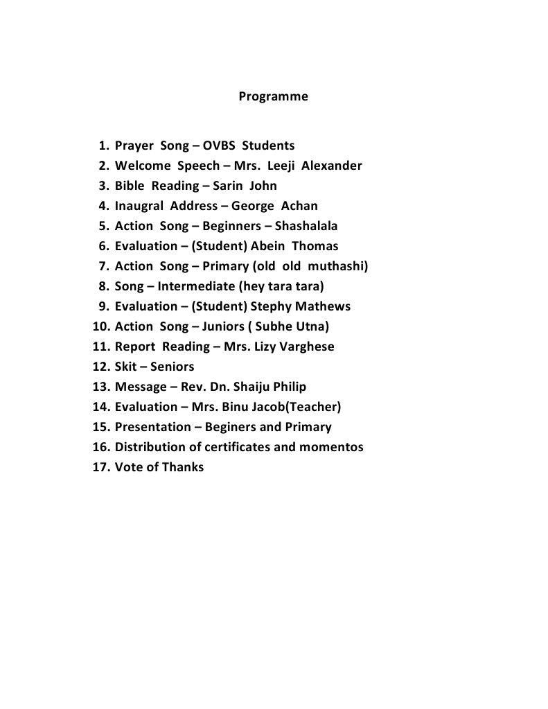 Compere Programme | PDF