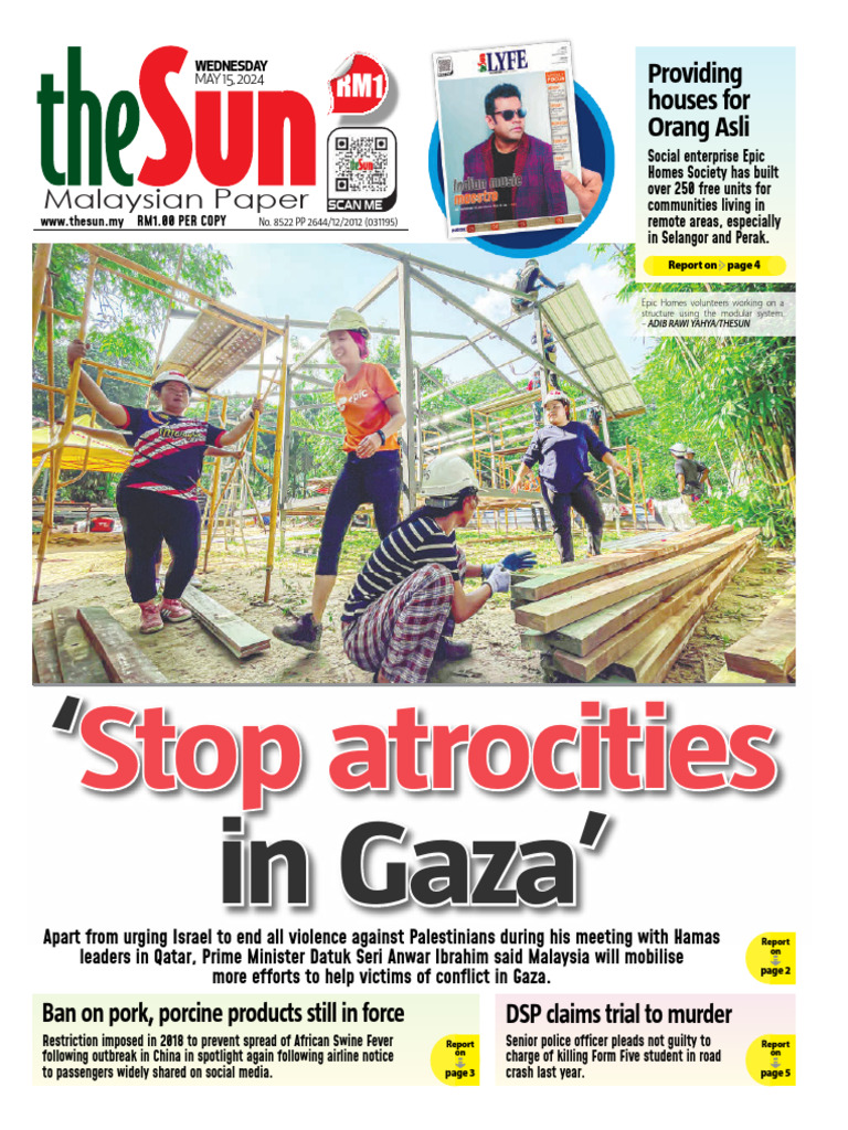 The Sun Daily Final Edition 15-05-2024 Complete | PDF | Hamas | Hajj