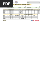 Learners Individual Record Card Excel | PDF