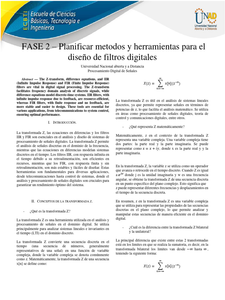 Métodos y herramientas en filtros digitales | PDF | Procesamiento de la ...