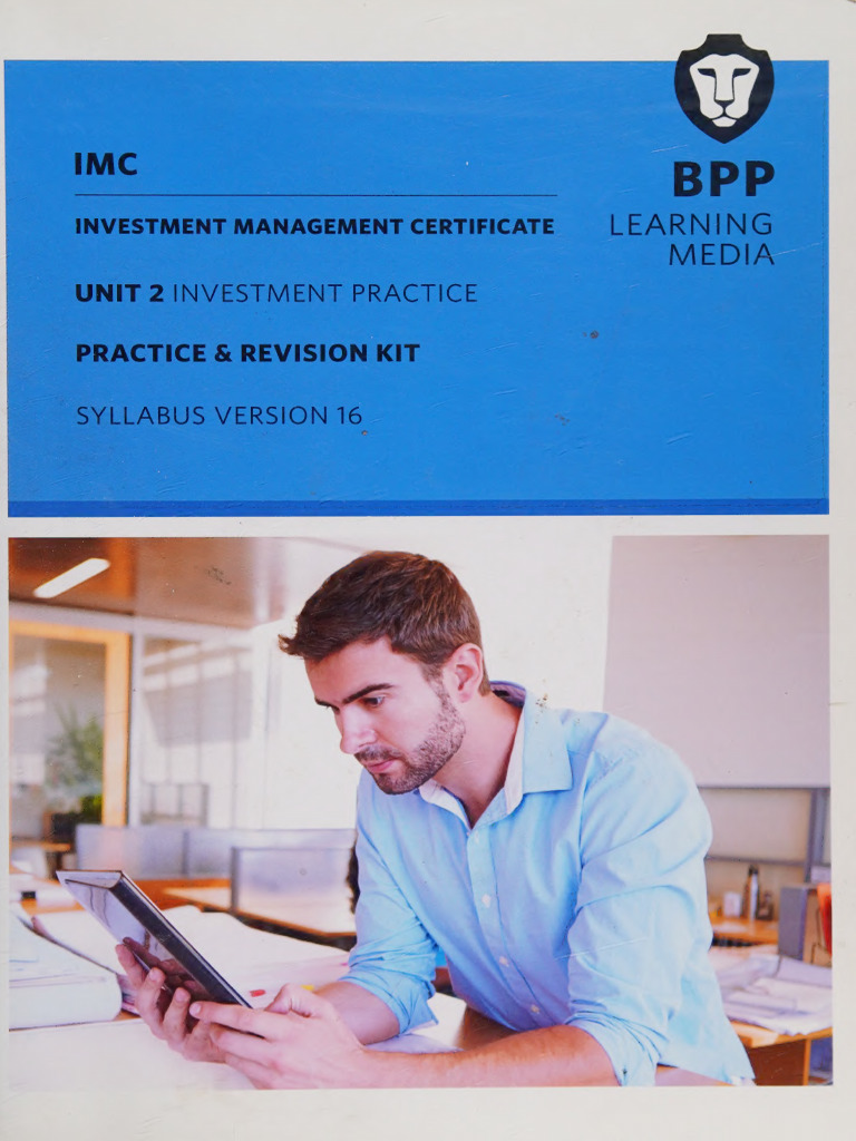 IMC BPP: Investment Management Certificate Learning Unit 2 Investment ...