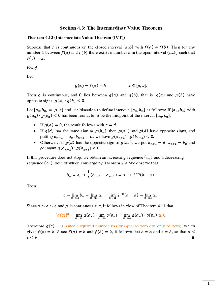 Proofs of Section 4.3 | PDF | Calculus | Mathematical Objects