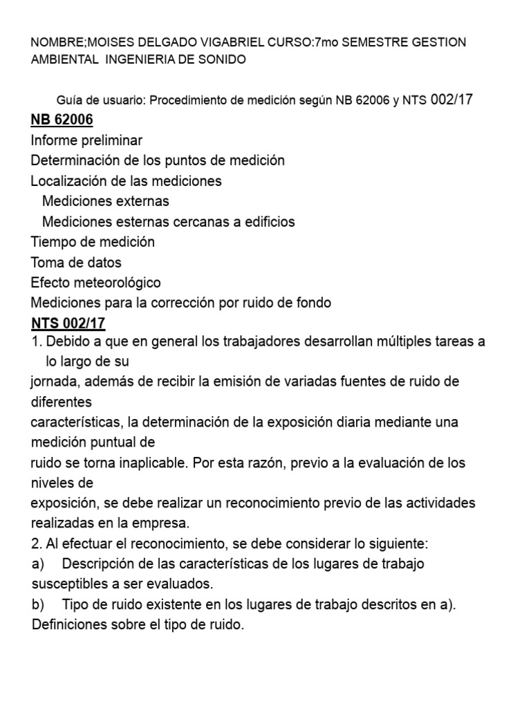 Guía de medición según NB 62006 | PDF | Ciencia y matemáticas