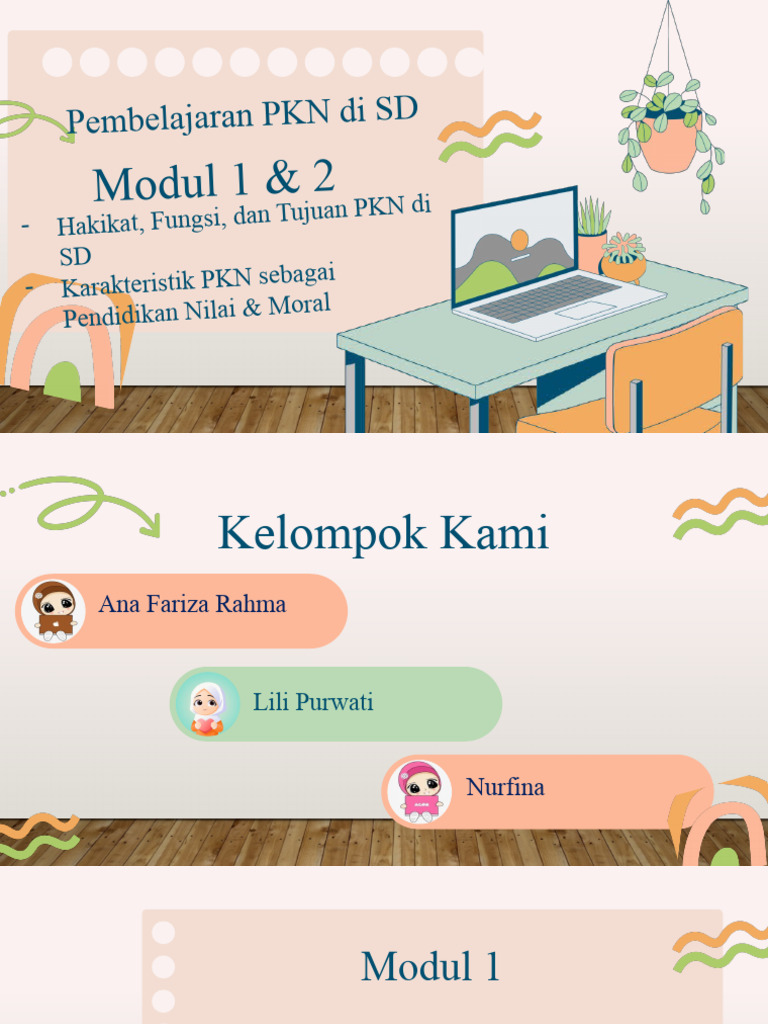 Kel. 1 Modul 1 & 2 Pembelajaran PKN Di SD | PDF | Sains & Matematika