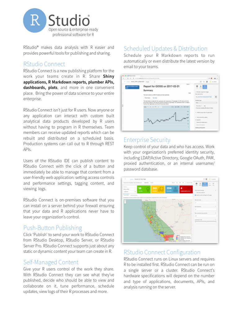 RStudio Connect Overview 08 17 | PDF | Application Software | Server (Computing)