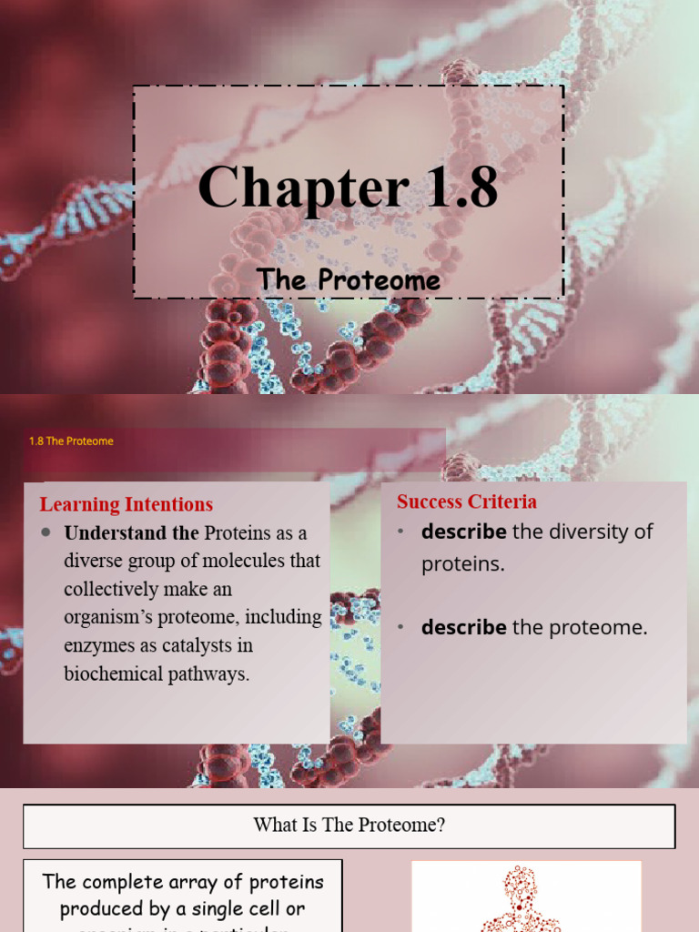 1.8 and 1.9 Proteome and Secretory Pathway of Protein | PDF ...