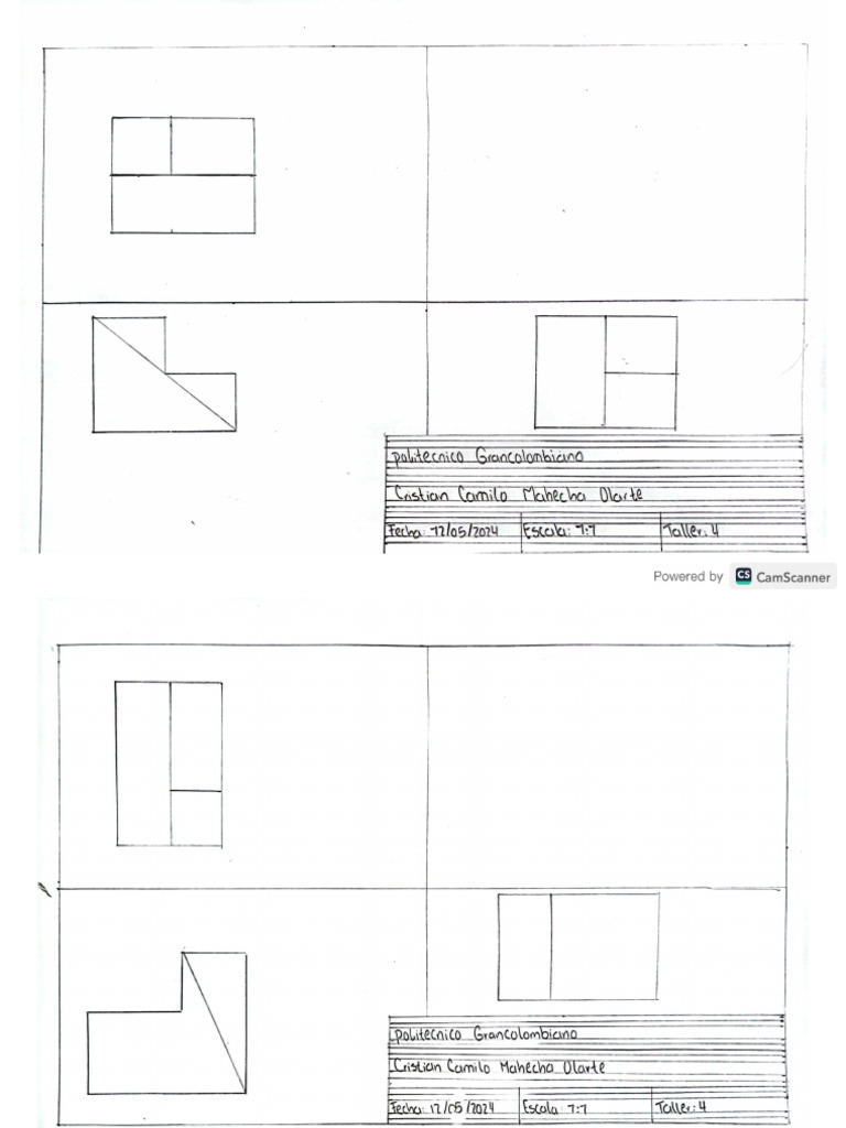Entrega Dibujo Tecnico Taller 4 y 5 | PDF