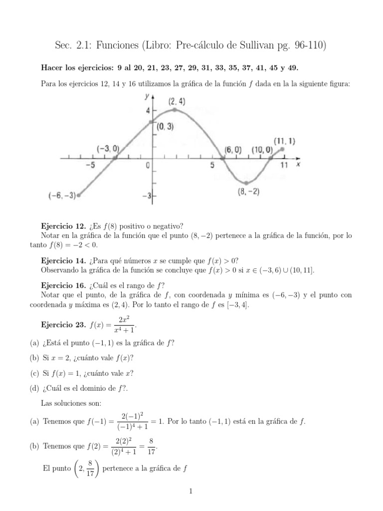 Sec 2.1 | PDF | Función (Matemáticas) | Matemática Elemental