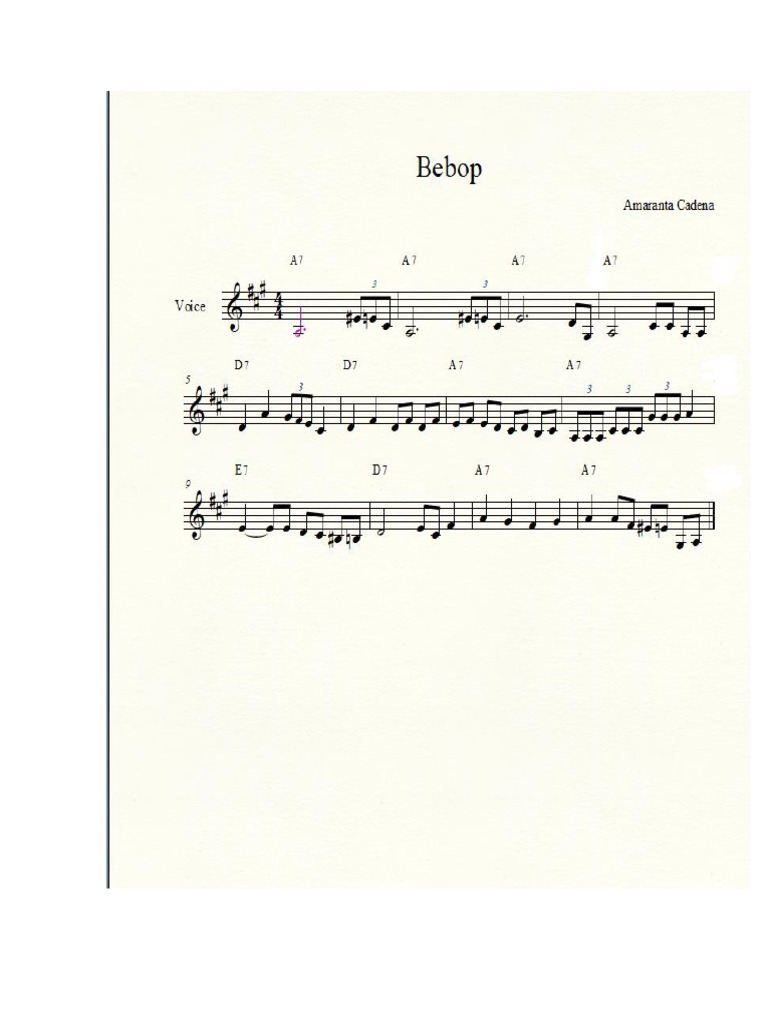 Bebop (Amaranta) PDF | PDF