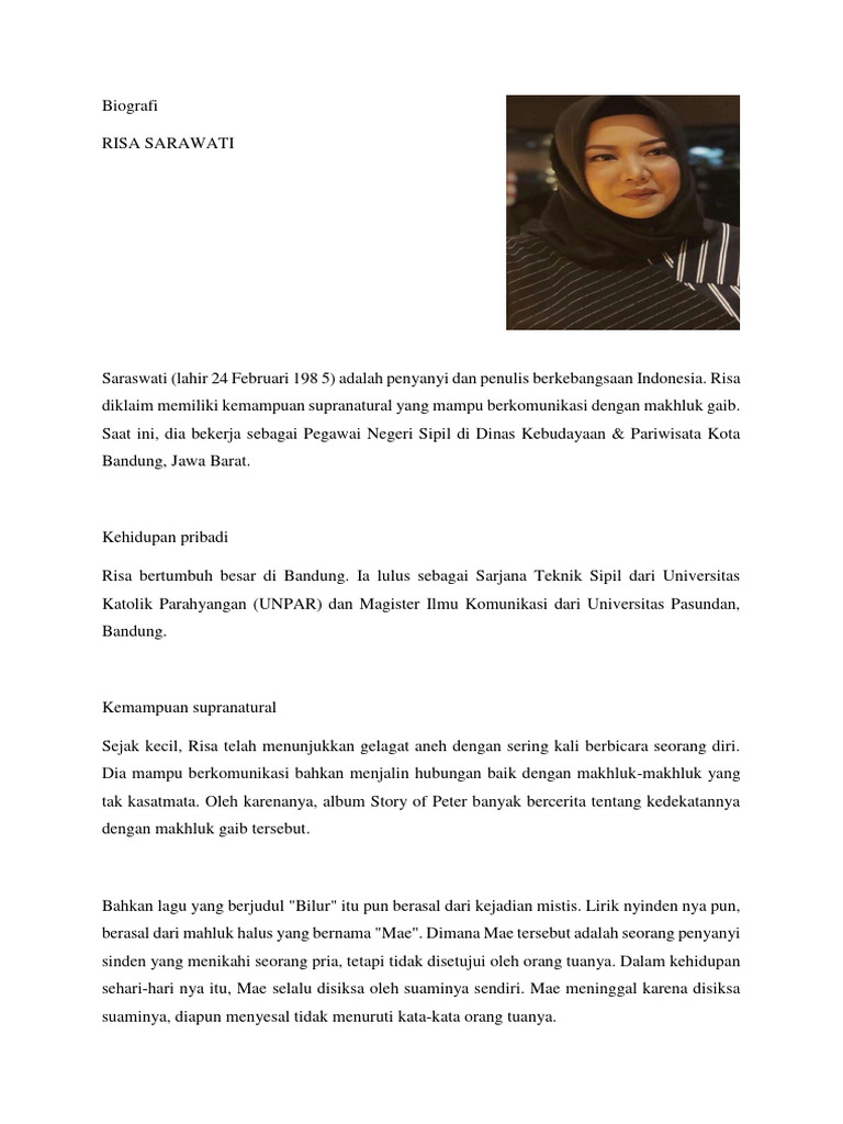 Biografi Risa | PDF