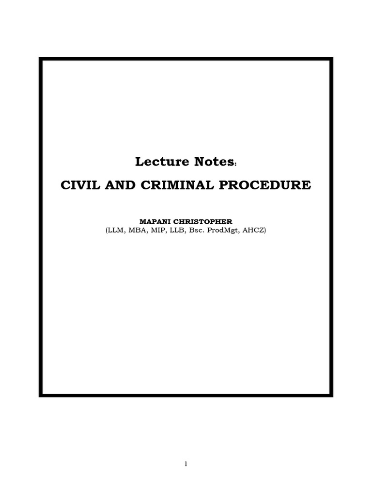 CCP Unza Module | Download Free PDF | Negligence | Magistrate