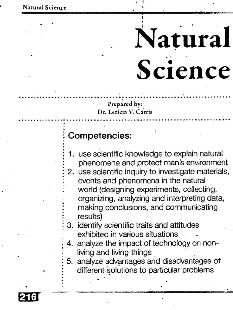 Cba 1 (Handout) - Natural Science | PDF | Earth | Force
