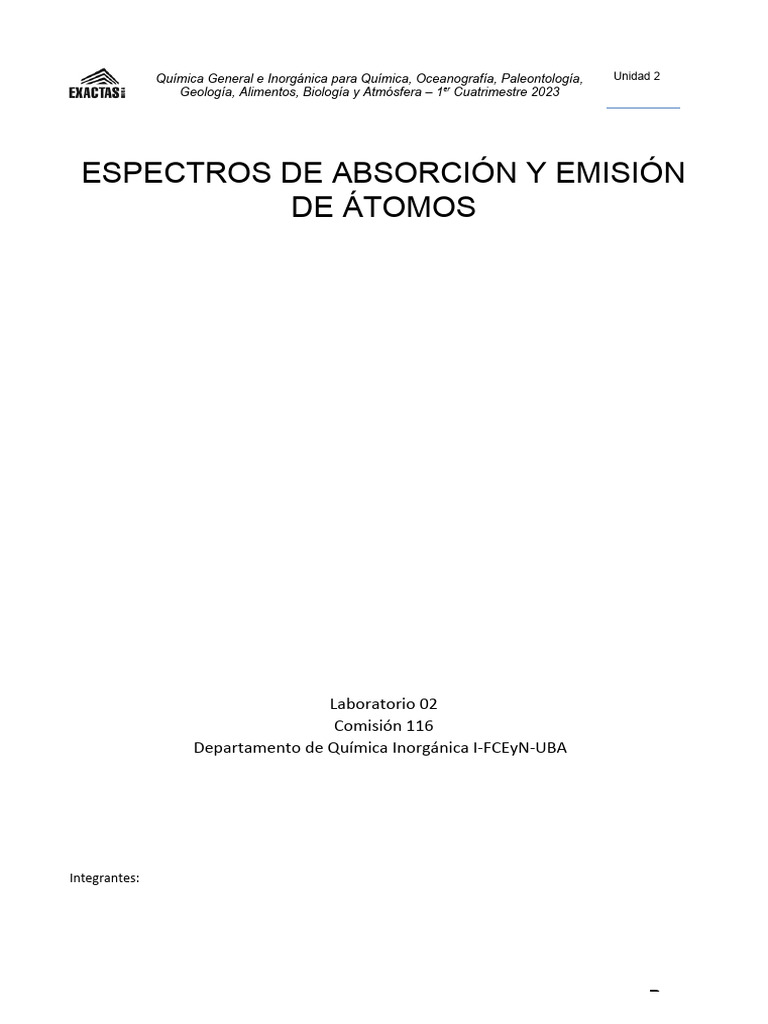Espectros de Absorción y Emisión de Átomos1 | Descargar gratis PDF ... Espectros de Absorción y Emisión de Átomos1 | Descargar gratis PDF ...