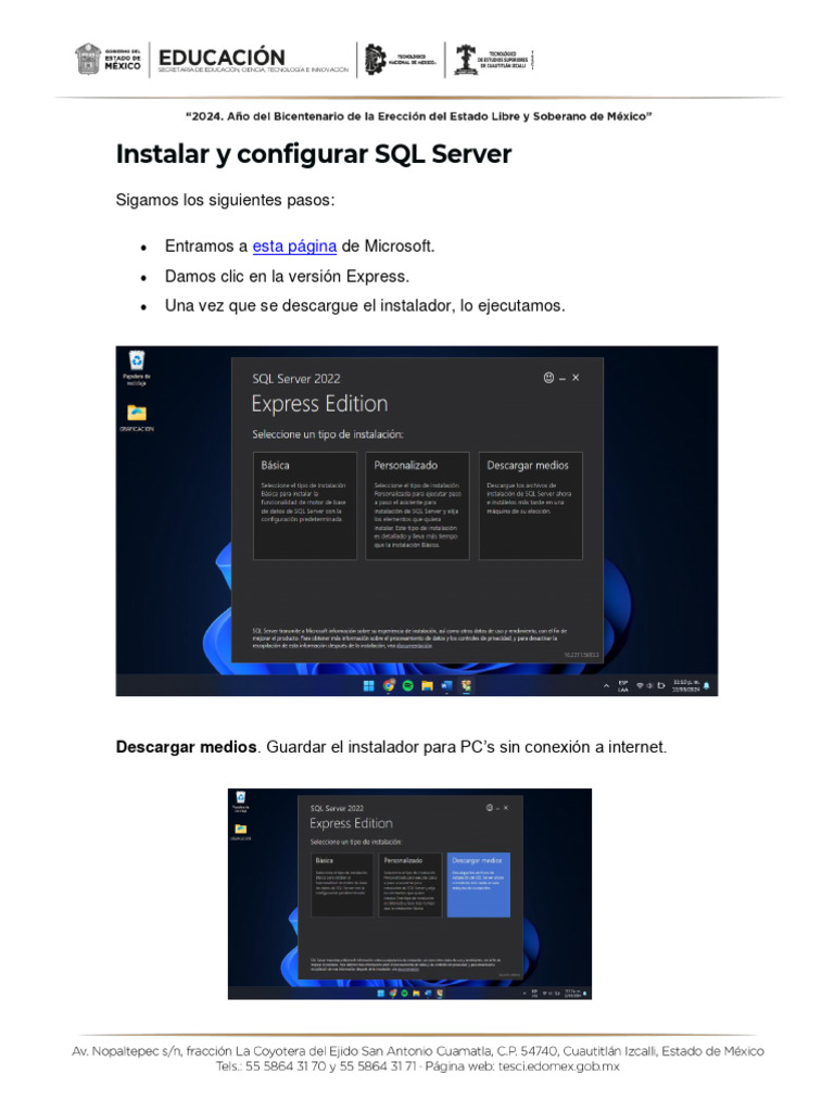 Guía de Instalación de SQL Server | PDF | Servidor SQL de Microsoft | Software del sistema