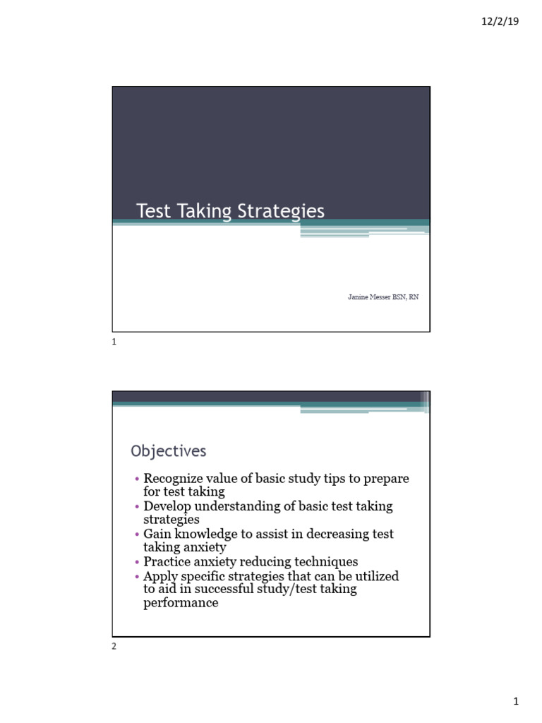 Test-Taking-Strategies Students Final | PDF | National Council ...