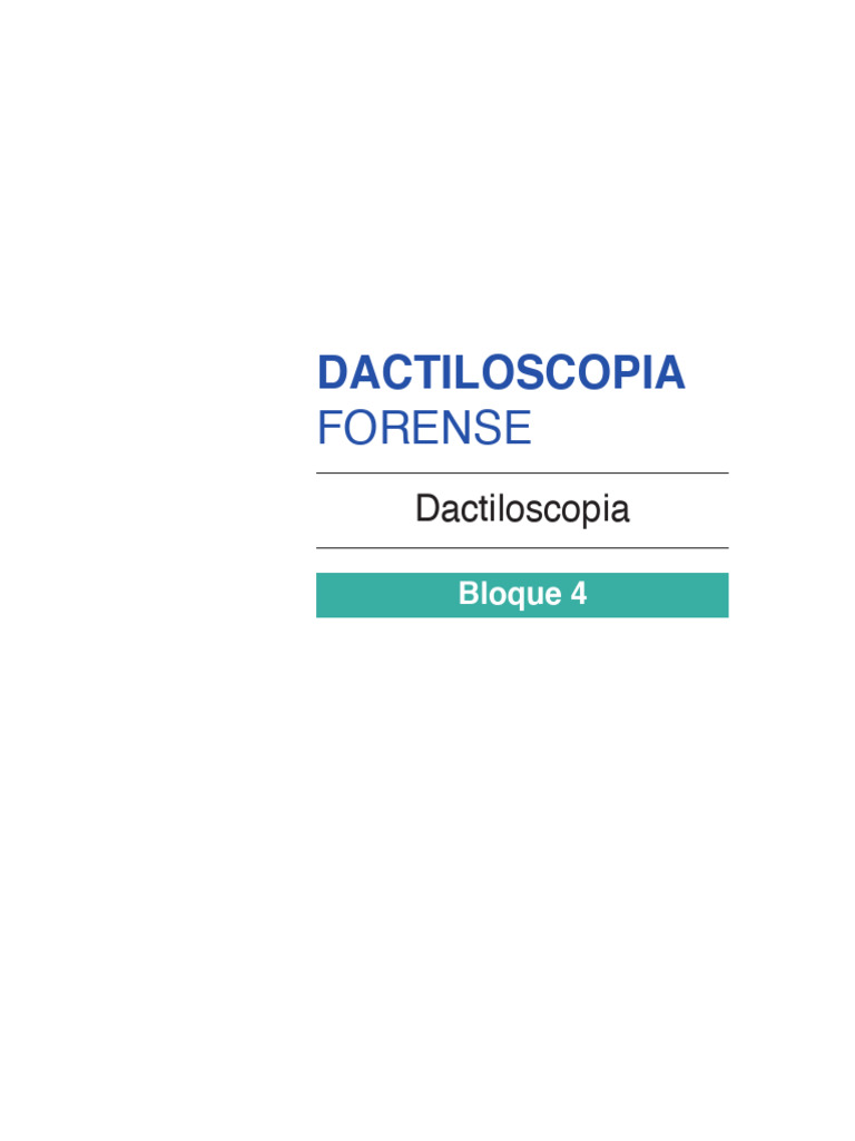Importancia de la Dactiloscopia Forense | PDF | Huella dactilar ...