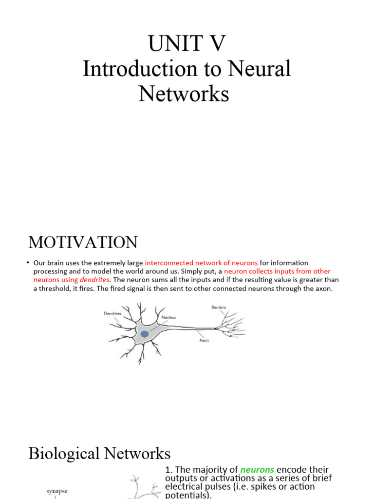 The Introduction To Neural Networks 10 4 24 | PDF | Neuron | Artificial ... The Introduction To Neural Networks 10 4 24 | PDF | Neuron | Artificial ...