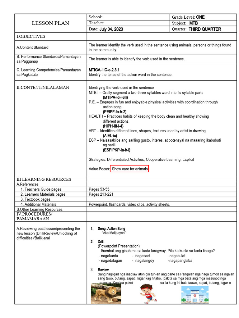 Pagdato Lesson Plan MTB | PDF