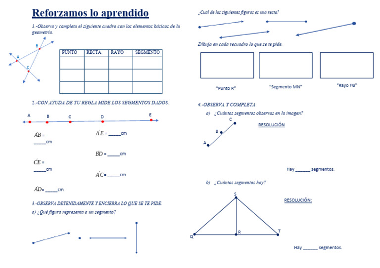 Semana 1 Geometria Elementos | PDF | Geometría | Geometría euclidiana