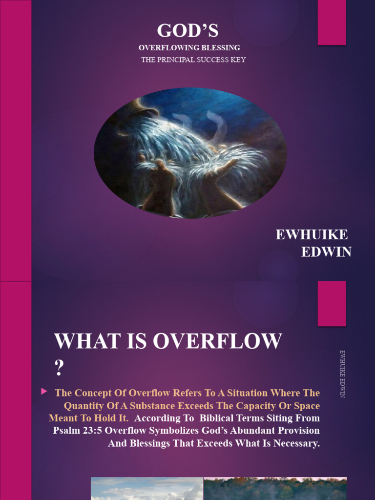 Understanding God's Overflowing Blessings | PDF