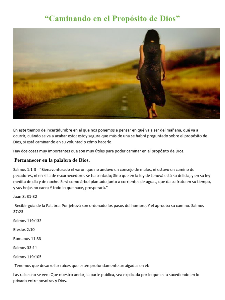 Caminando en El Proposito | PDF | Oración | Salmos