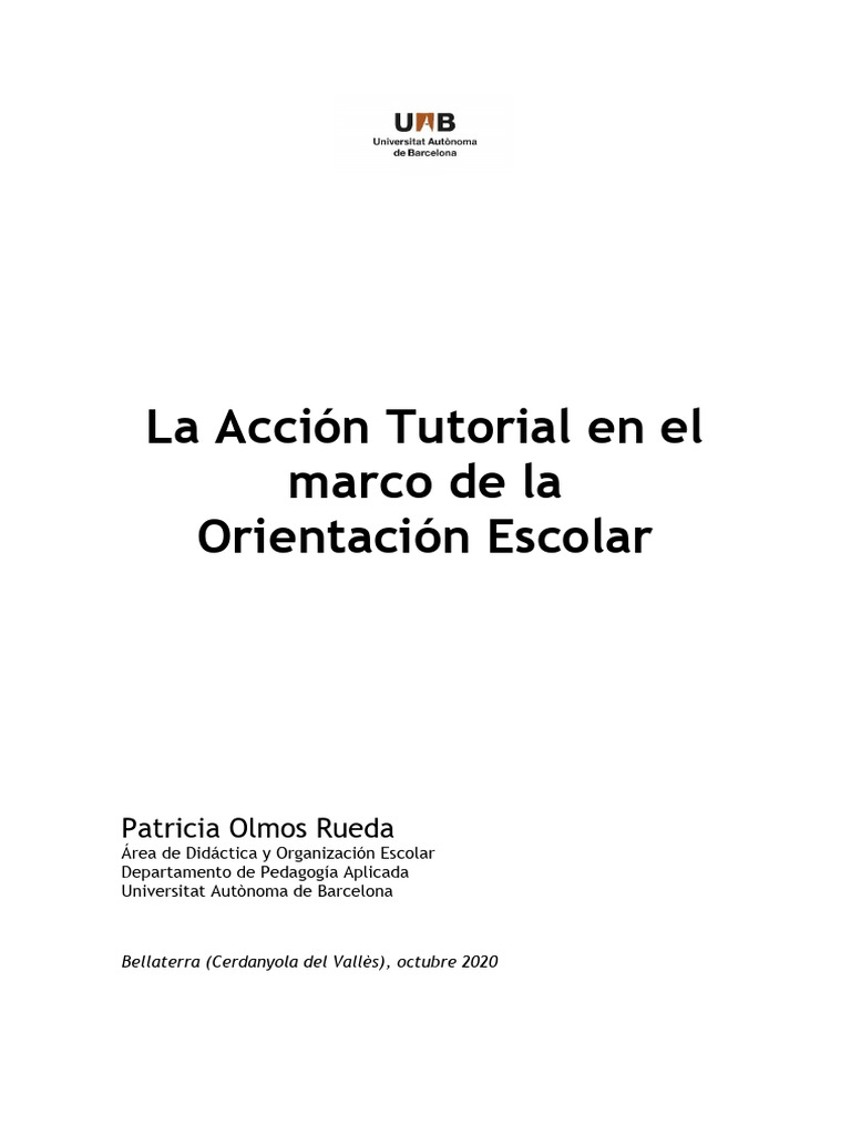 Olmos Rueda, P - La - Accion - Tutorial - en - El - Marco - de - La - Orientacion - Escolar ...