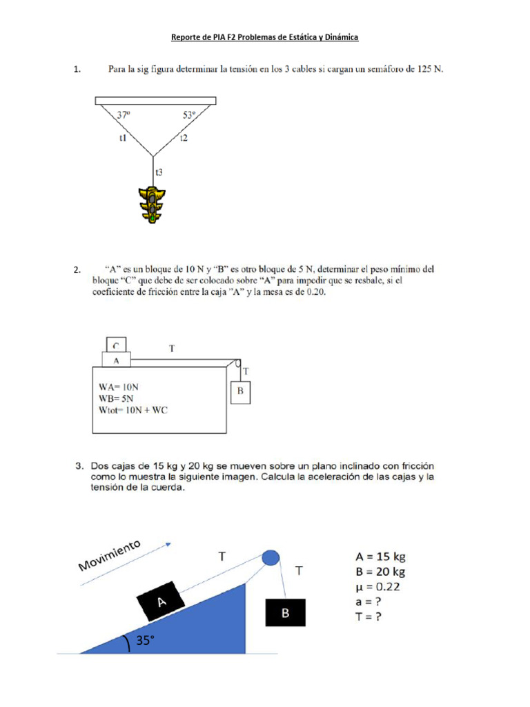 PIA Estática y Dinámica | PDF