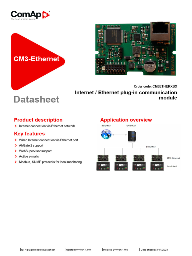 CM3 Ethernet Datasheet | PDF