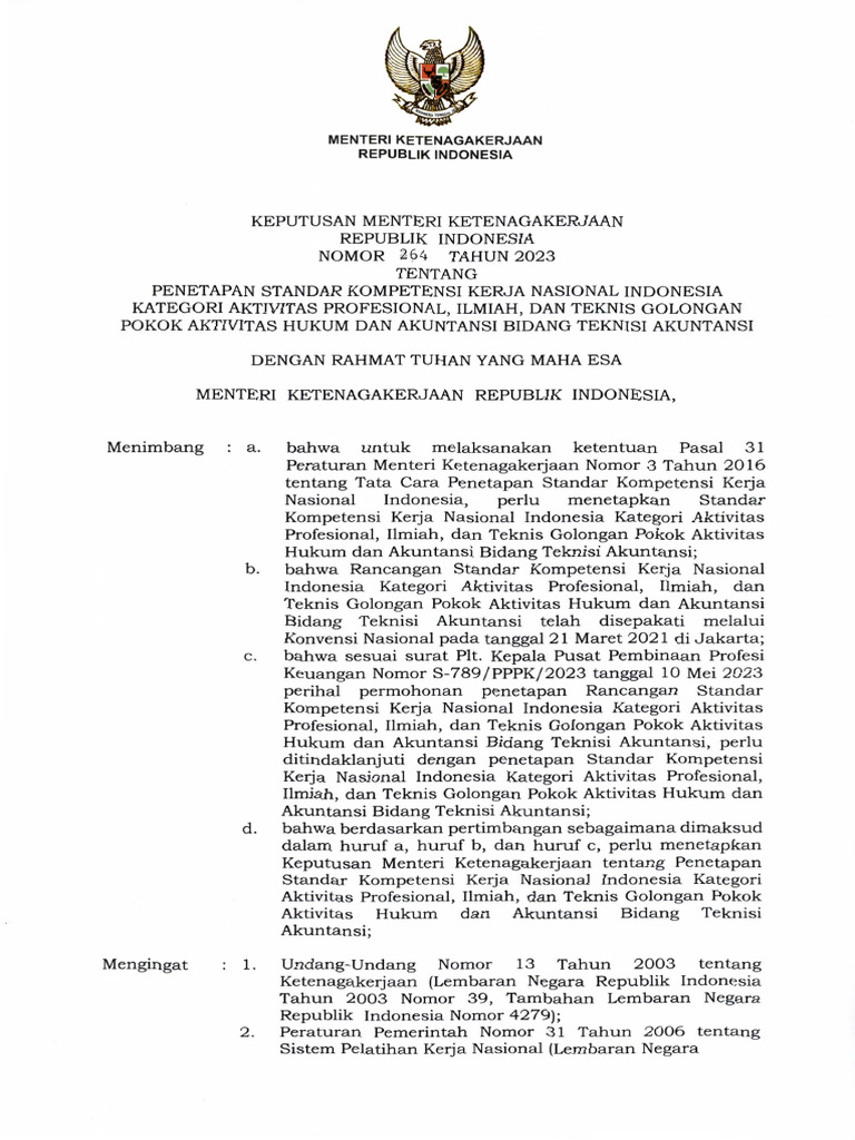 Skkni 2023 264 Akuntansi PDF | PDF