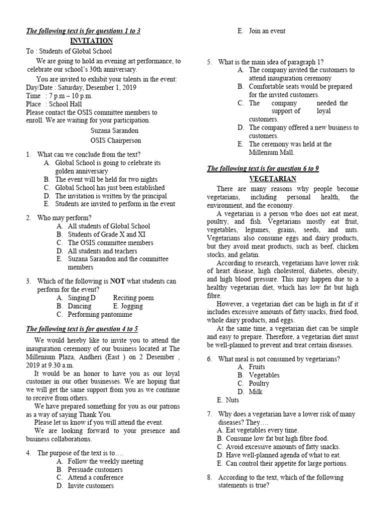 Bahasa Inggris 11 Soal Dan Kunci Jawaban | PDF | Traffic Collision ...