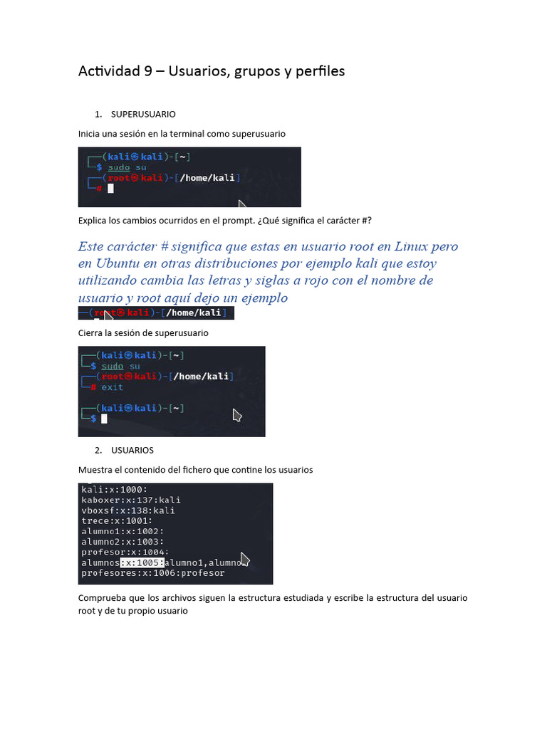 Gestión de Usuarios y Grupos Linux | PDF