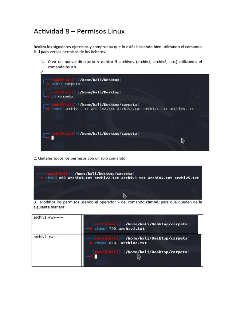 Actividad 8 - Permisos Linux (Richard Feliz Gonzalez) | PDF | Tecnología