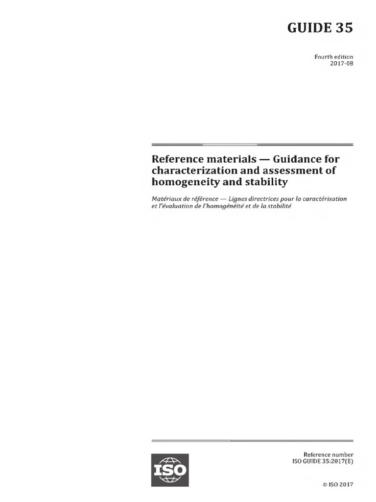 ISO GUIDE 35 (2017) ..... FFFF | PDF | Science | Probability And Statistics