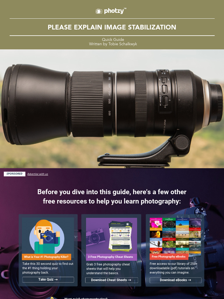 Photzy Please Explain Image Stabilization - Free Quick Guide | Download Free PDF | Image ...