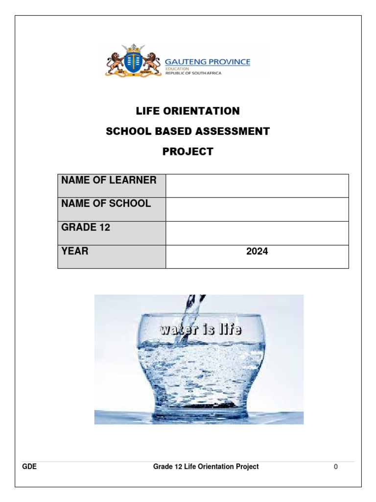 Grade 12 Project on Water Access Issues | PDF | Drinking Water | Wash