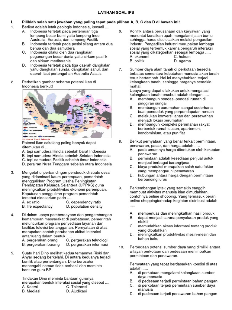 Latihan Soal US IPS | PDF