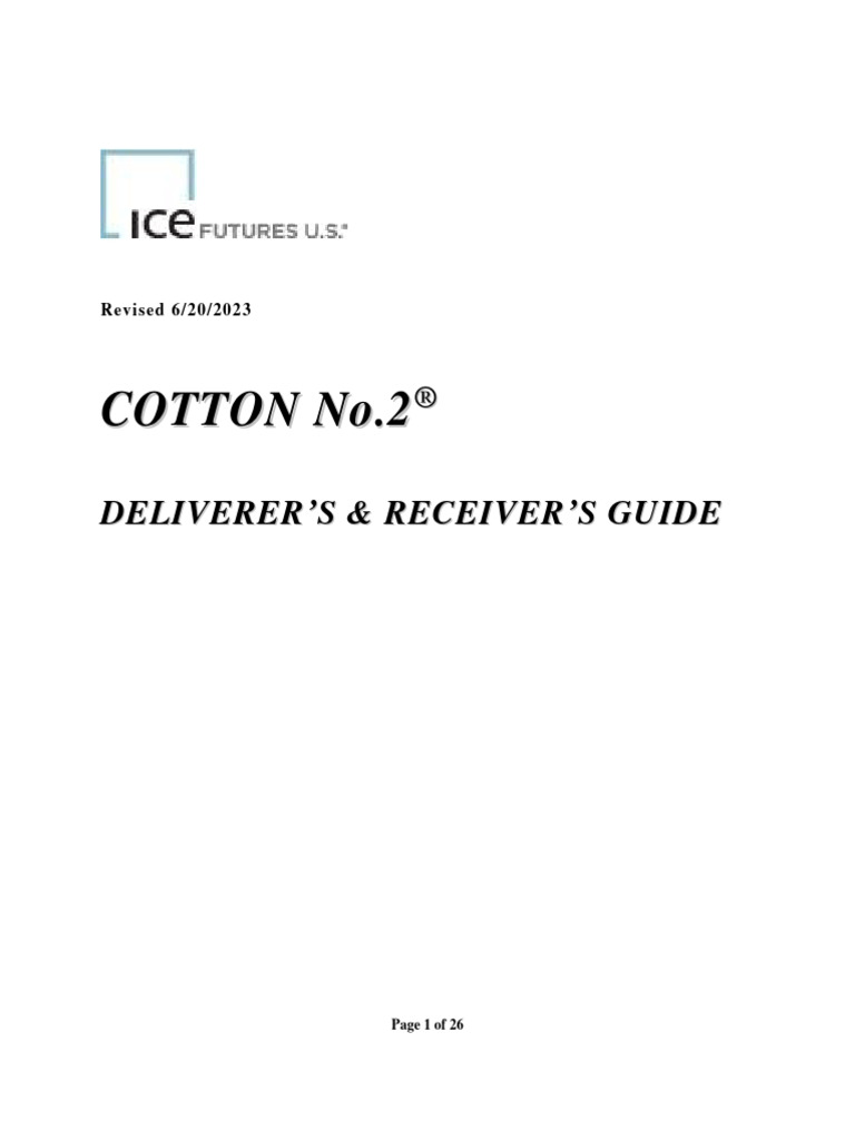 Cotton Deliverers Guide | PDF | Futures Contract | Commodity Credit ...