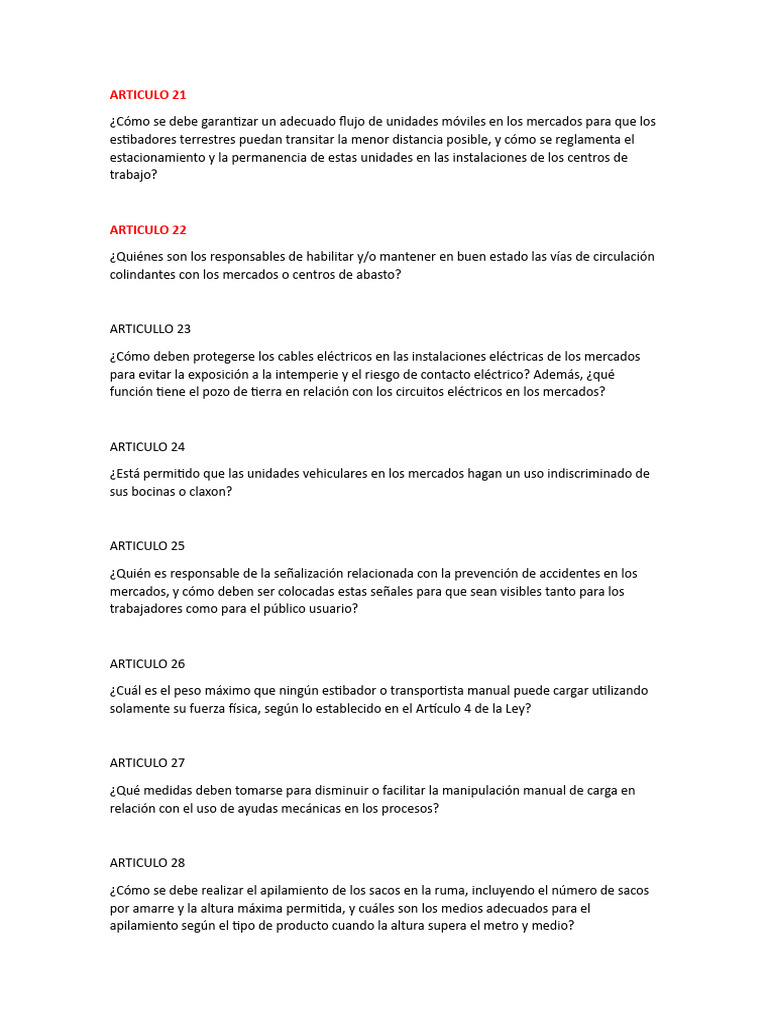 Articulos Preguntas | Descargar gratis PDF | Valores