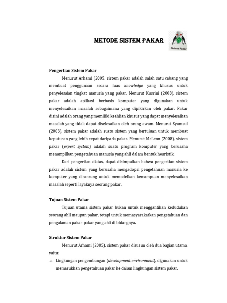 02 Matode Pakar | PDF