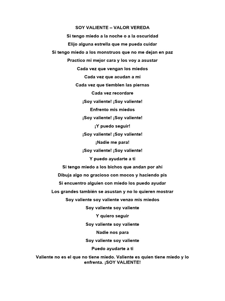 Soy Valiente | PDF