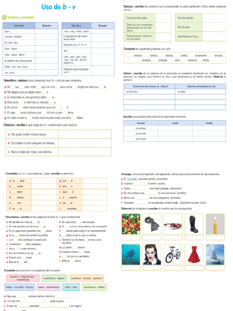 uso de la b v 4to | PDF