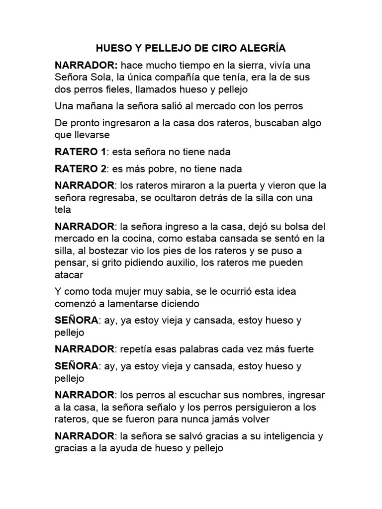 Hueso y pellejo | PDF