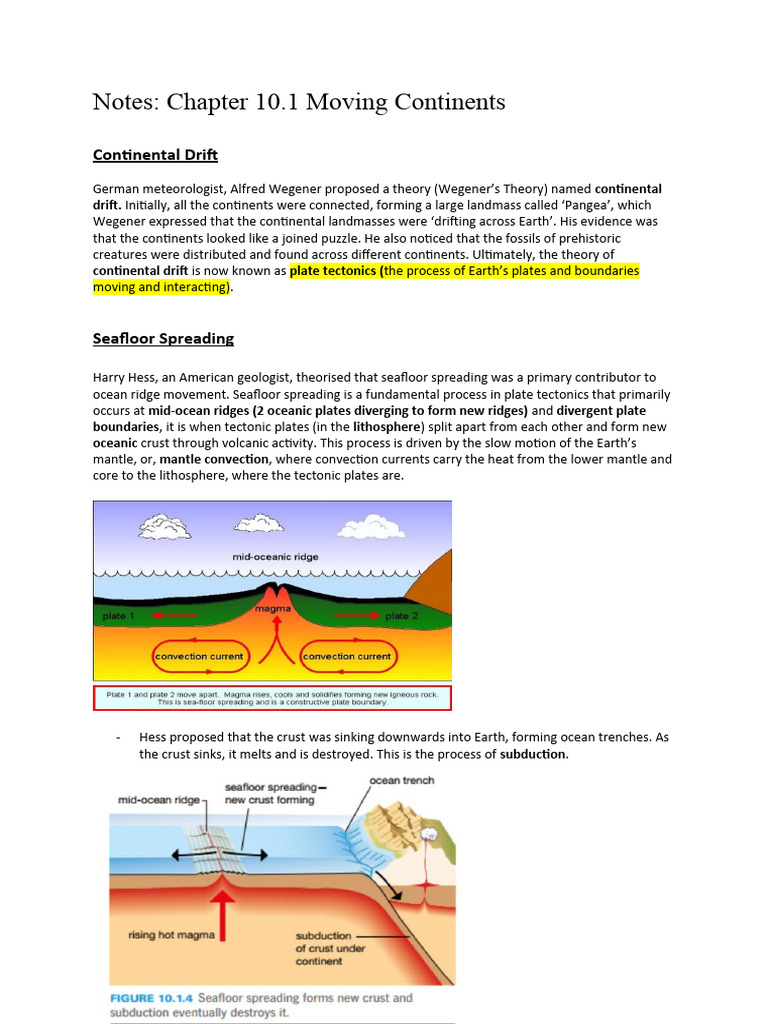 Continental Drift and Plate Tectonics | PDF | Plate Tectonics | Convection
