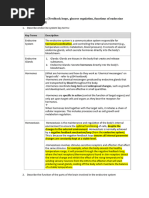 Endocrine System Worksheet | PDF | Endocrine System | Hormone