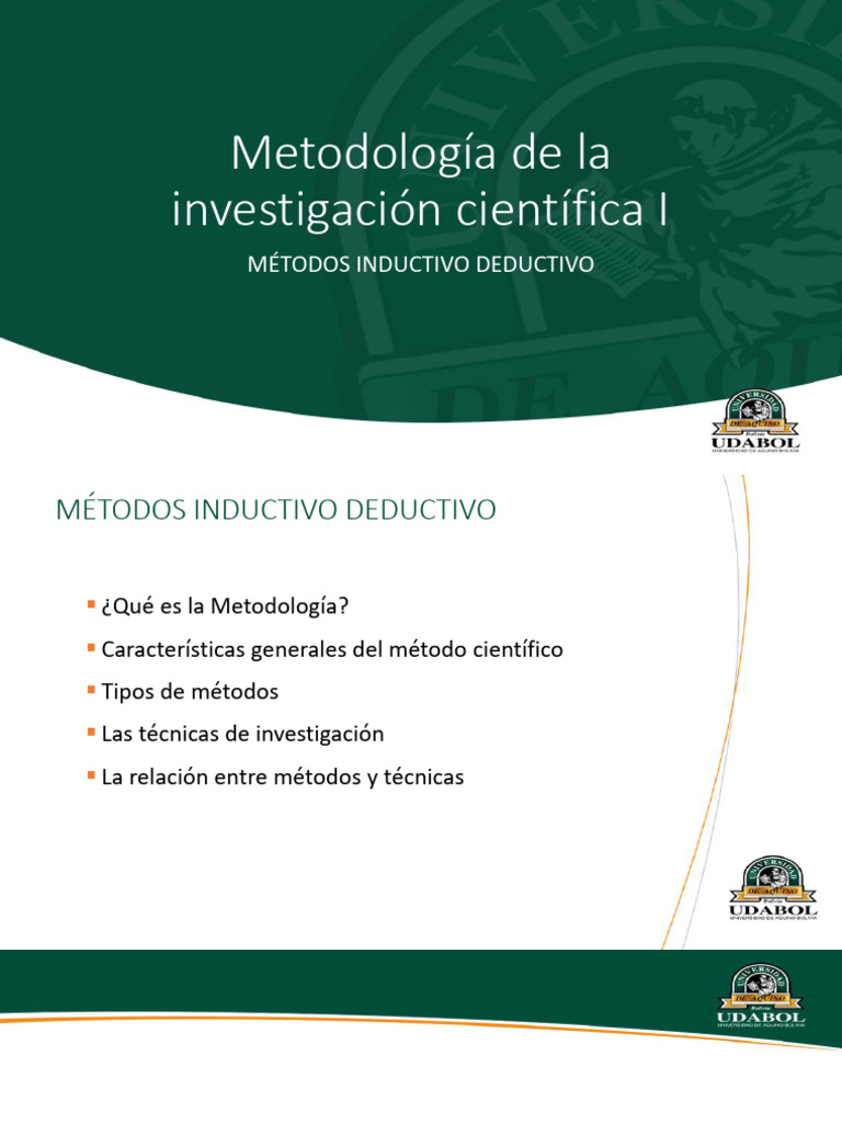 Métodos Inductivo Deductivo | PDF | Método científico | Razonamiento inductivo