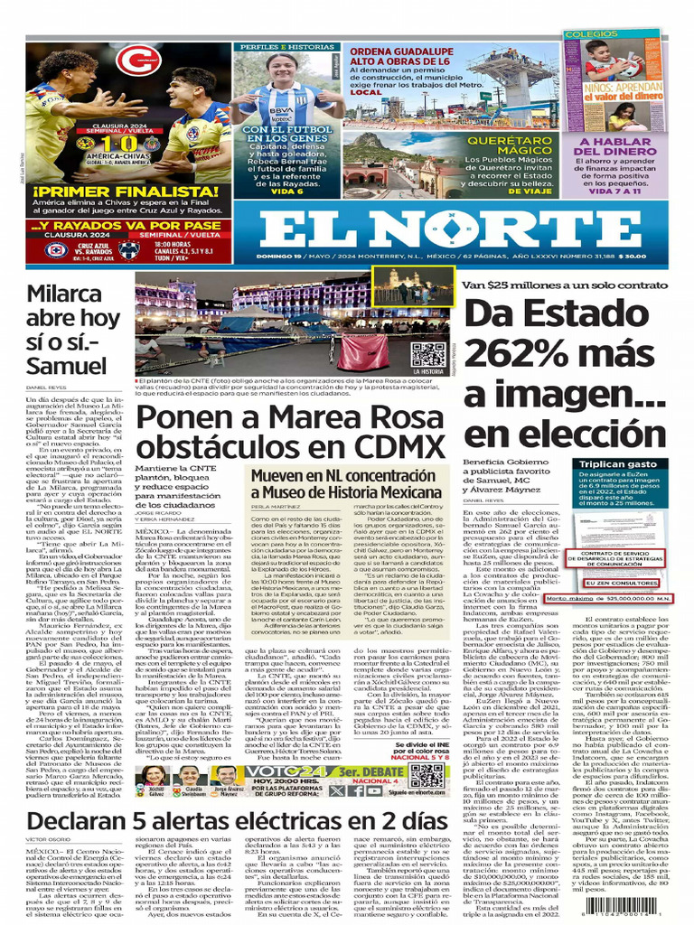 El Norte - 19 05 2024 | PDF