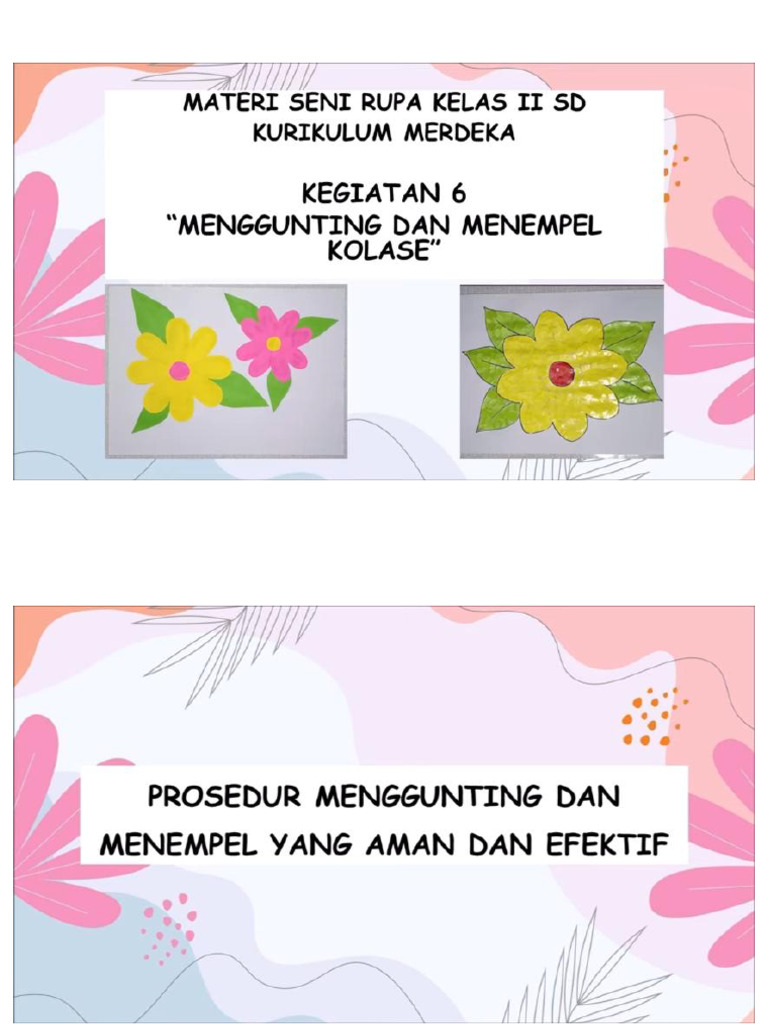 Seni Rupa Kelas 2 Kegiatan 6 Menggunting Dan Menempel Kolase | PDF