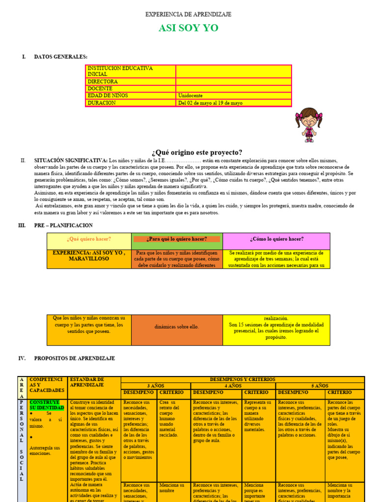 UNI PROYECTO ASI SOY YO DEL 02 AL 19 MAYO.................... L ...